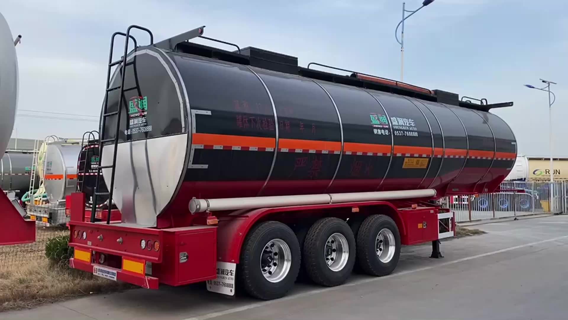 3 Axle Emulsified Liquid Bitumen Asphalt Tanker Semi Trailer - Buy ...