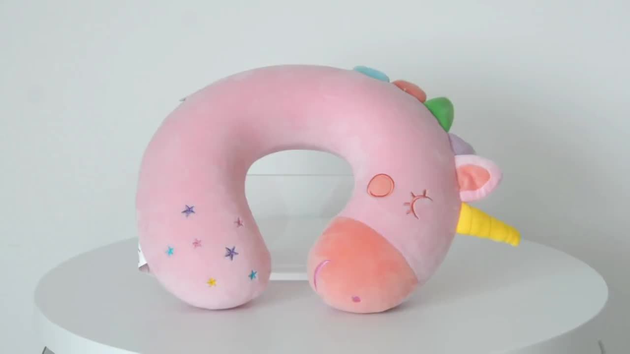 U Shaped Animal Cartoon For Kid Portable High Support Travel Pillow For ...