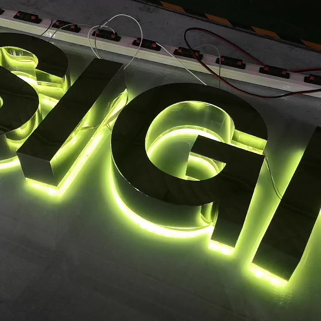 Shop Facia Wall 3d Metal Art Letters Words Building Sign With Led ...