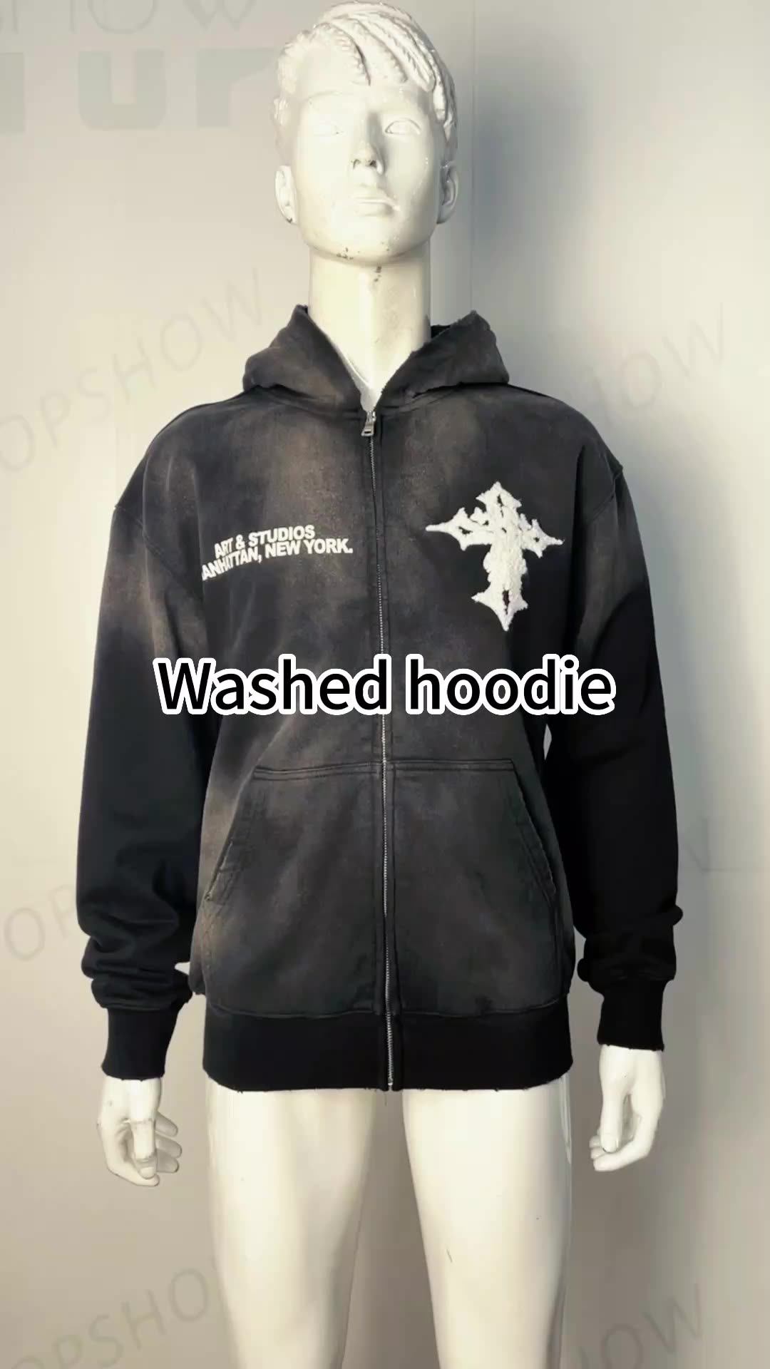 Pink Sun Faded Hoodie French Terry Custom Distressed Destroyed Heavy ...