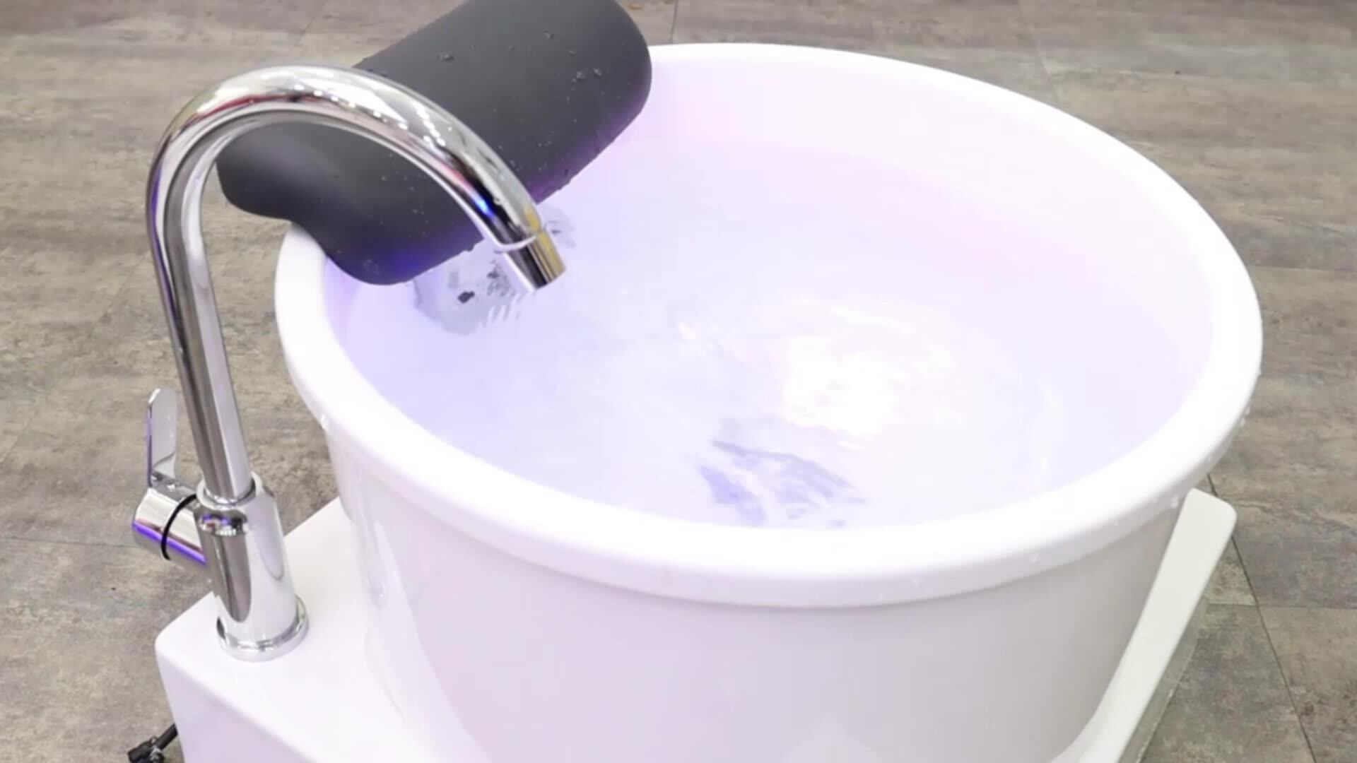 Beauty Salon Equipment Deluxe Pedicure Basin With Base Two Lights Nail ...