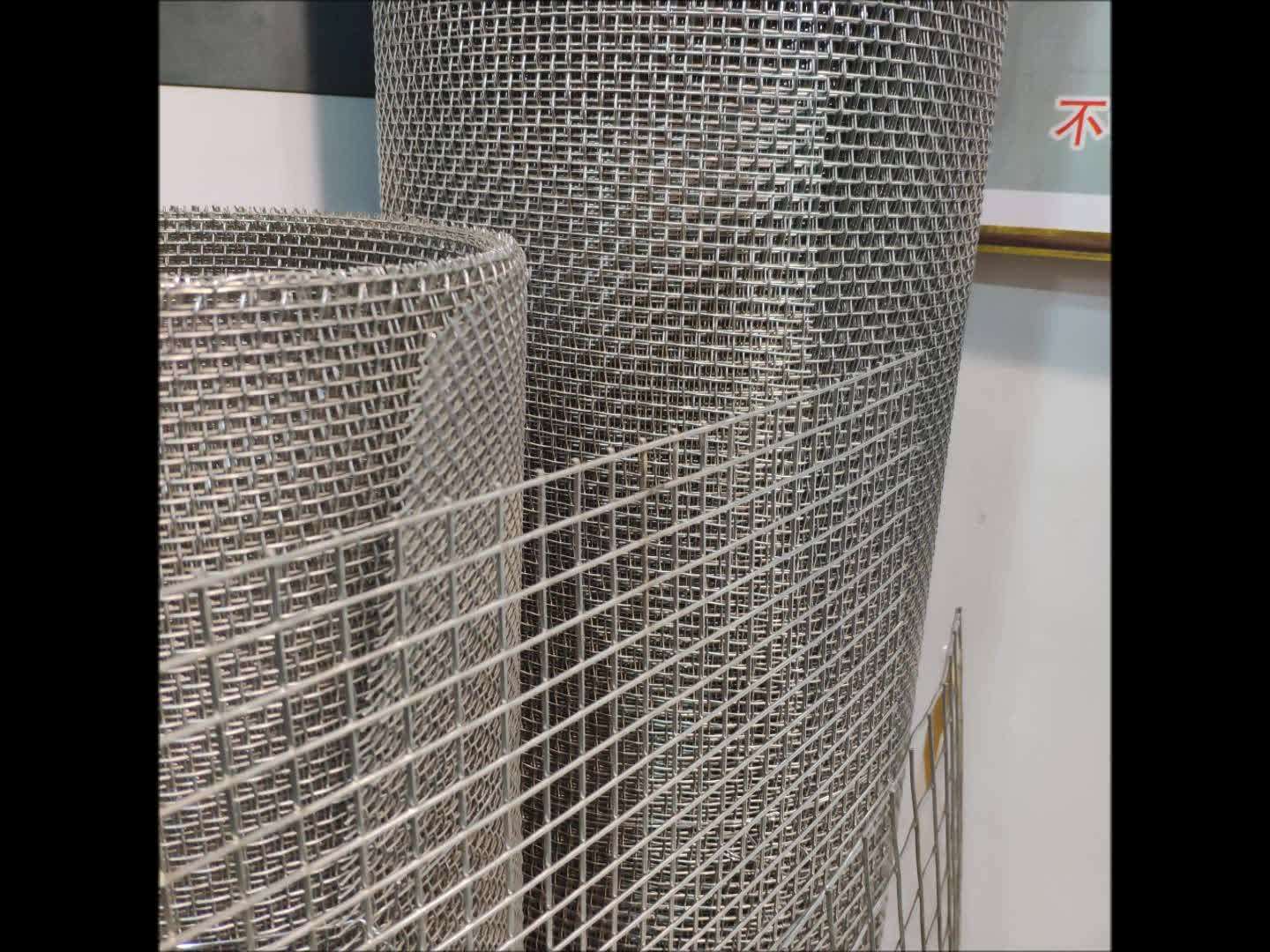 Stainless Steel Basket And Trays Bbq Grill Net Steel Crimped Wire Mesh ...