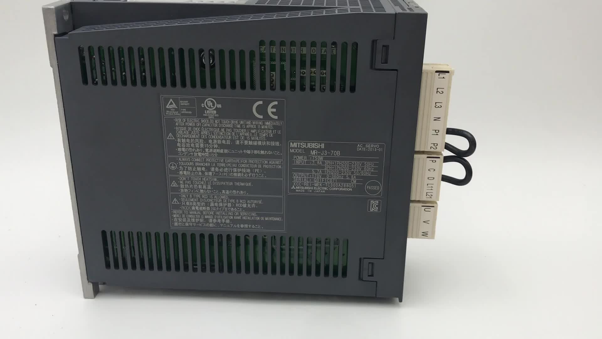 750w Mitsubishi Melservo-j3 Series Servo Motor Amplifier Drive Mr-j3 ...