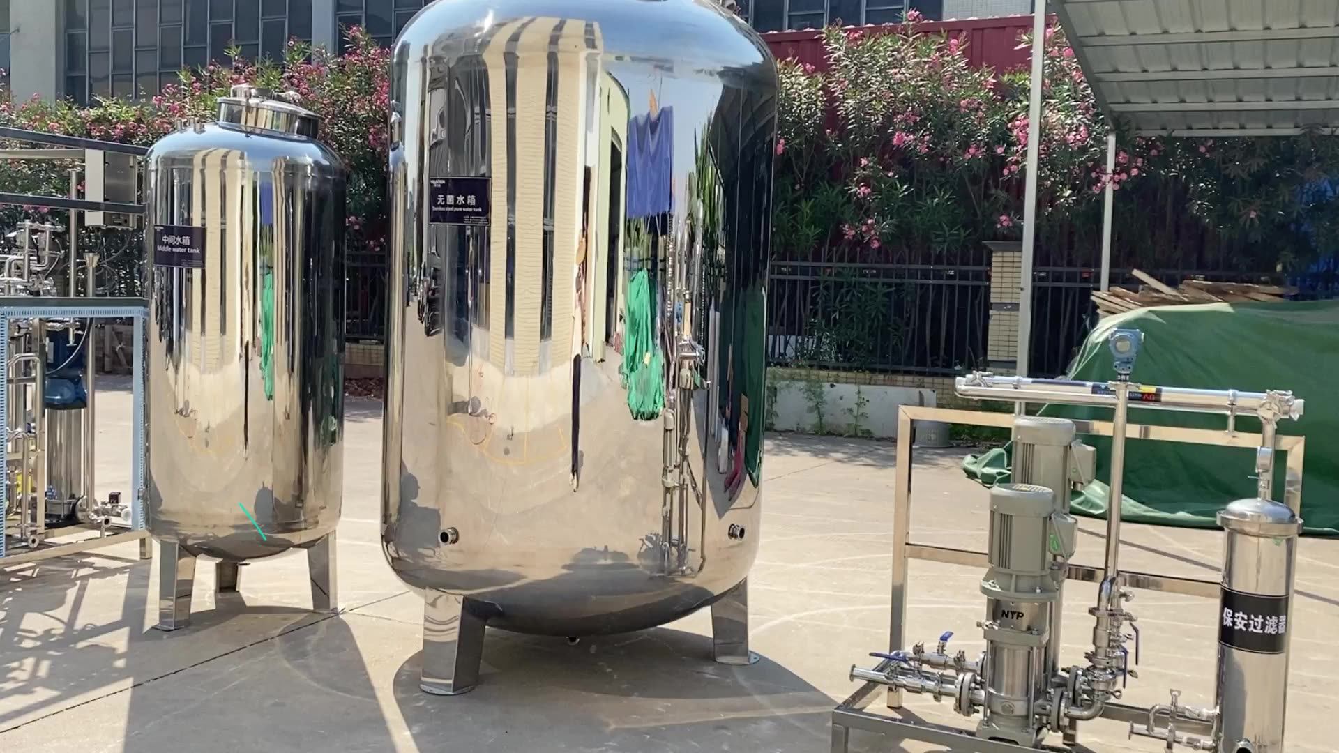 20000 Liter Water Storage Tank Stainless Steel For Ro Water Treatment ...