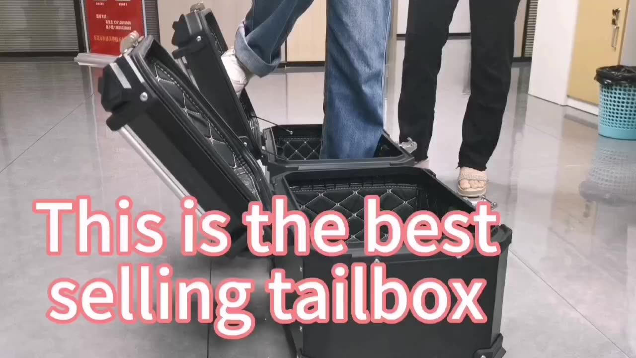 65l Motorcycle Tail Boxes Hard Aluminum Waterproof Motor Storage Bag ...