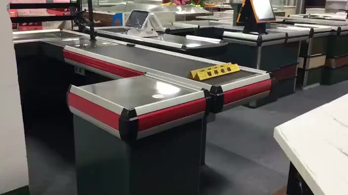 Factory Marble White Shopping Mall Electric Checkout Register Cash ...