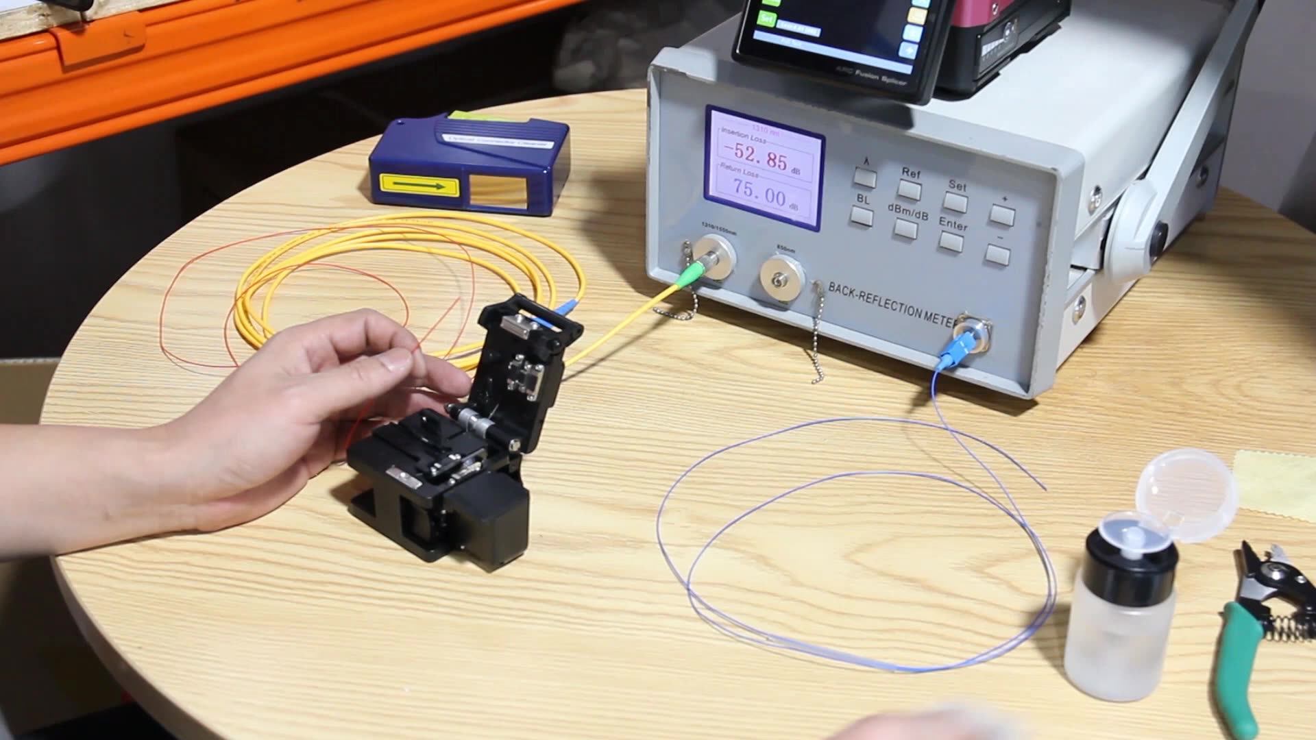 Fiber Optic Splicing Machine With Fiber Cleaver Arc Fusion Splicer ...