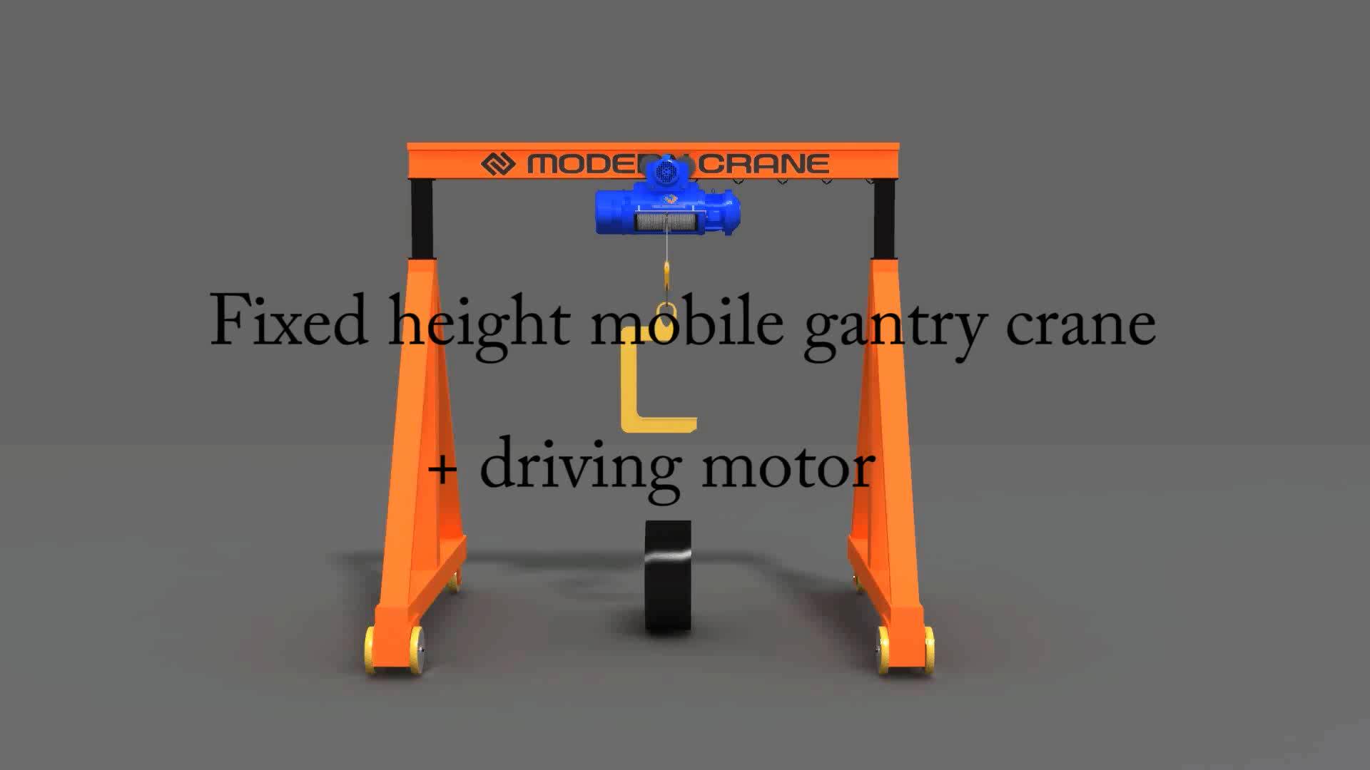 Portable Gantry Crane Small Wheel Type Gantry Crane With Driving Motor ...