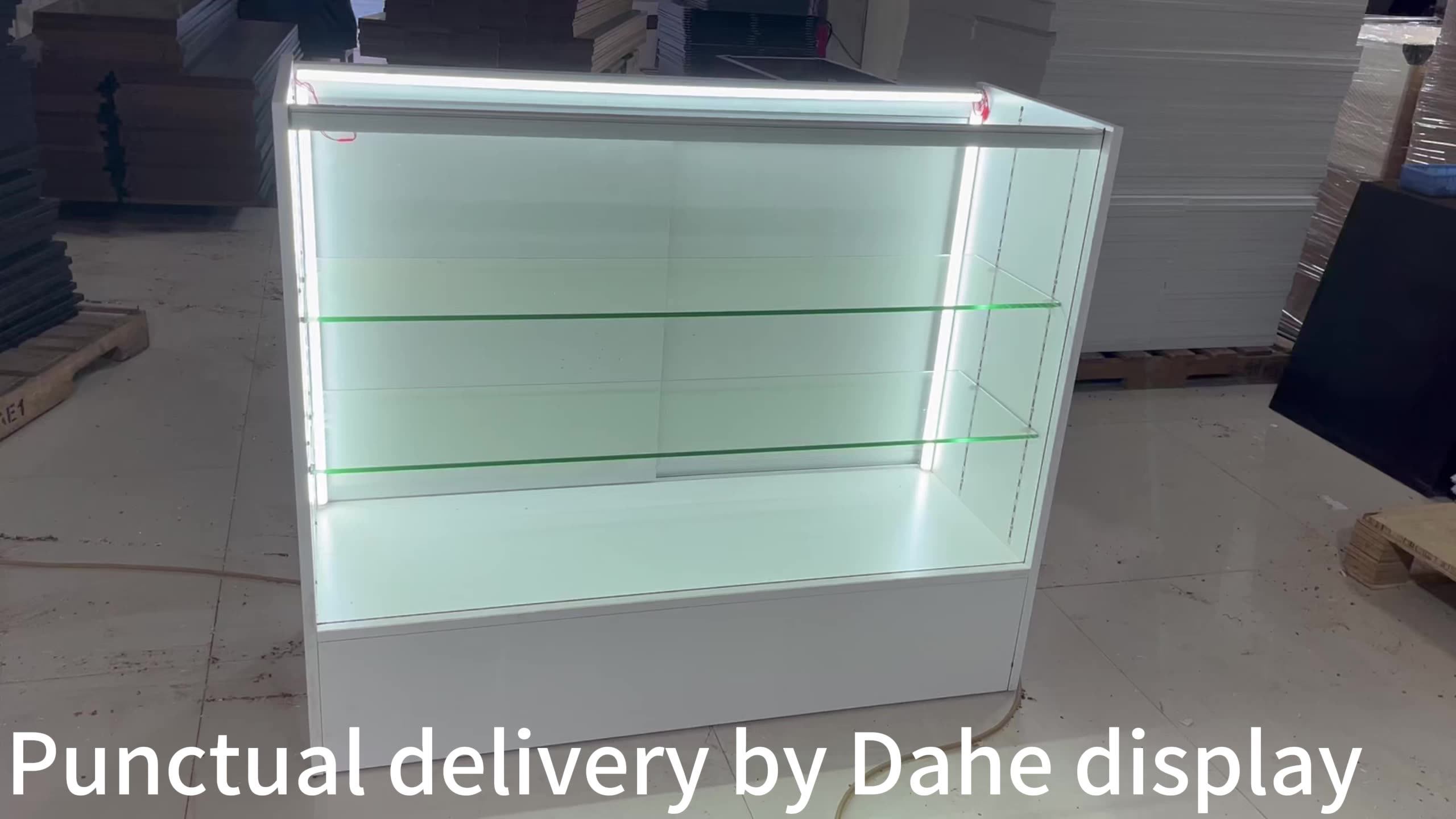 Frameless Lockable Glass Display Showcase With Multi Shelves Extra ...