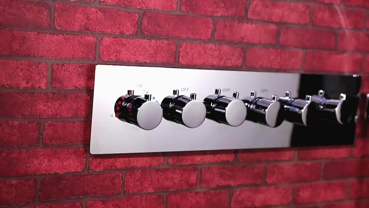 Hm Concealed Big Size Led Rain Waterfall Column Mist Multi Function ...