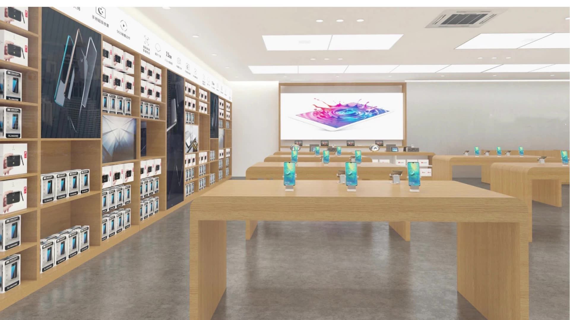 Mobile Phone Shop Interior Display Counter Case Customized Store ...