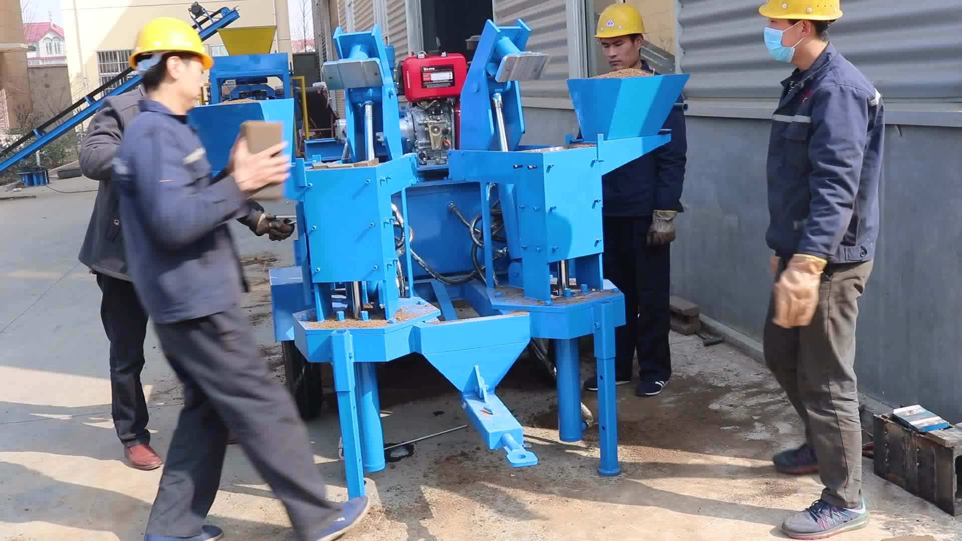 M7mi Twin Manual Interlocking Brick Making Compressed Earth Block ...