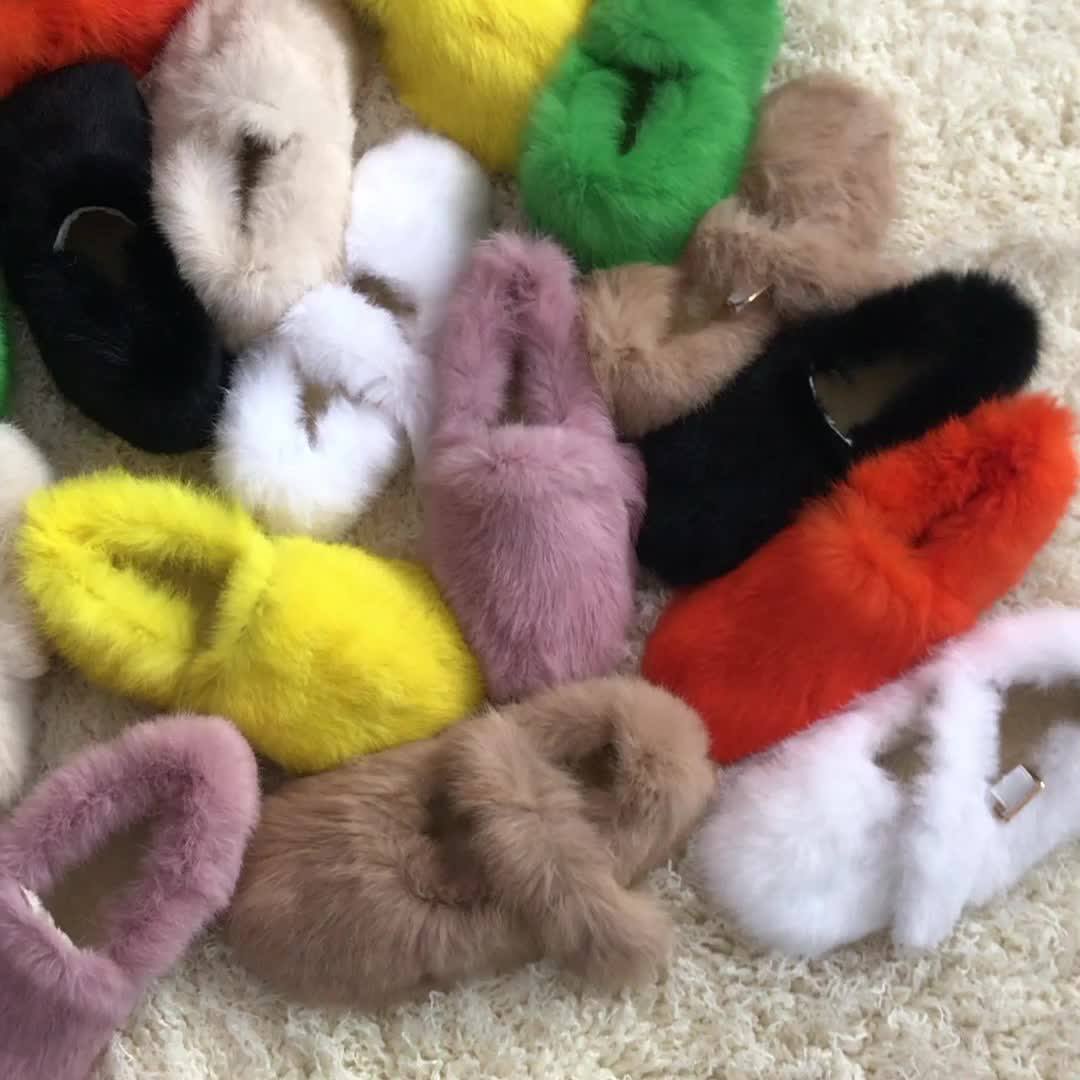 Wholesale Factory Rabbit Fur Shoes Women Shoes With Fur - Buy Fur Shoes ...