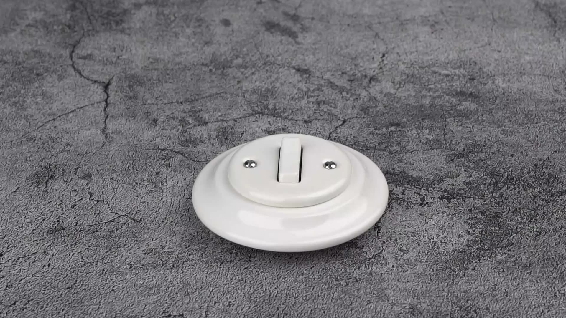 Ceramic Rocker Switch Porcelain Push Button Switch 1key 2 Keys Vintage ...