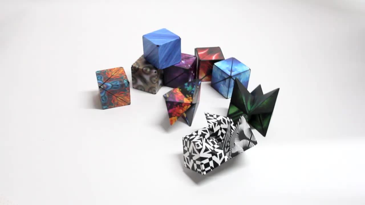 2 In 1 Puzzle Cube Fidget Toy Stress Relief Toy Infinity Folding Puzzle ...