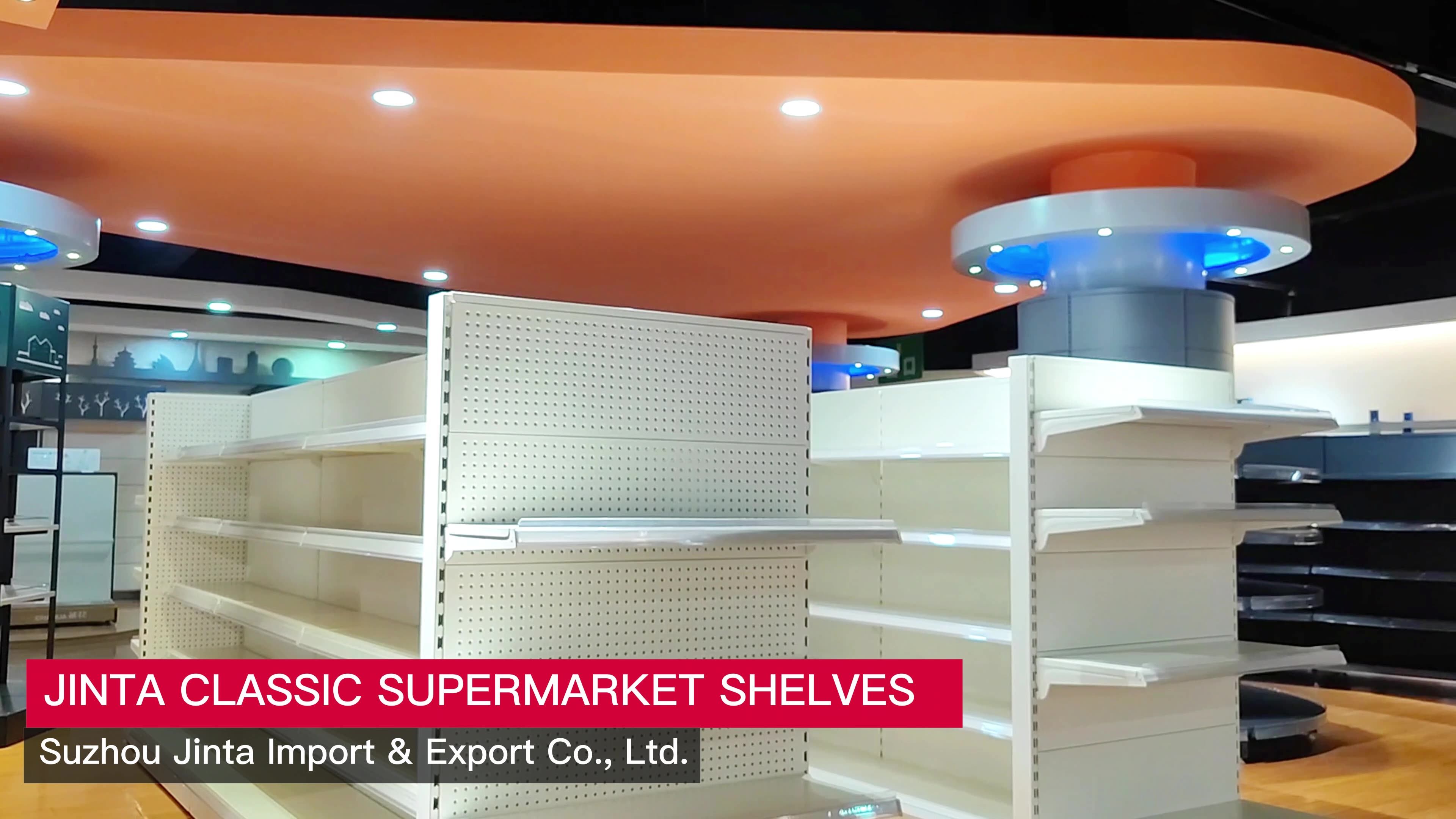 Customized Supermarket Shopping Display Shelf Convenience Store Double ...