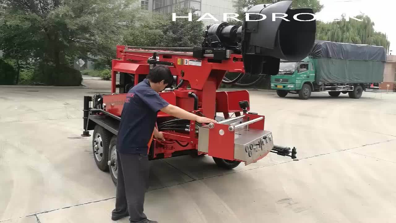 325m Depth Trailer Mounted Borehole Water Well Drilling Rig Machine ...