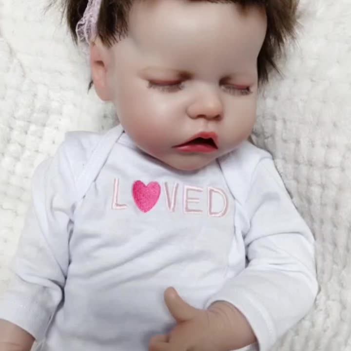 R&b Girls Toy Sleeping Mini 18inch Full Body Silicone Girl Baby Rompers ...