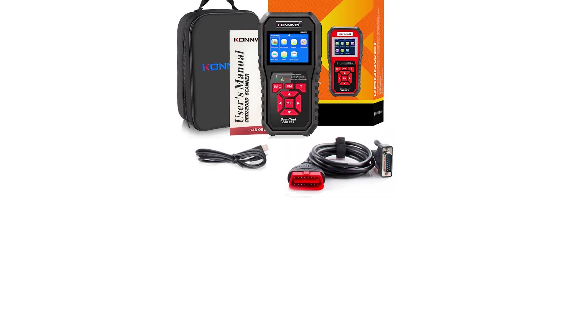 Universal Obd2 Car Scan Tool Sensor Test Konnwei Kw850 Auto Fault Code ...