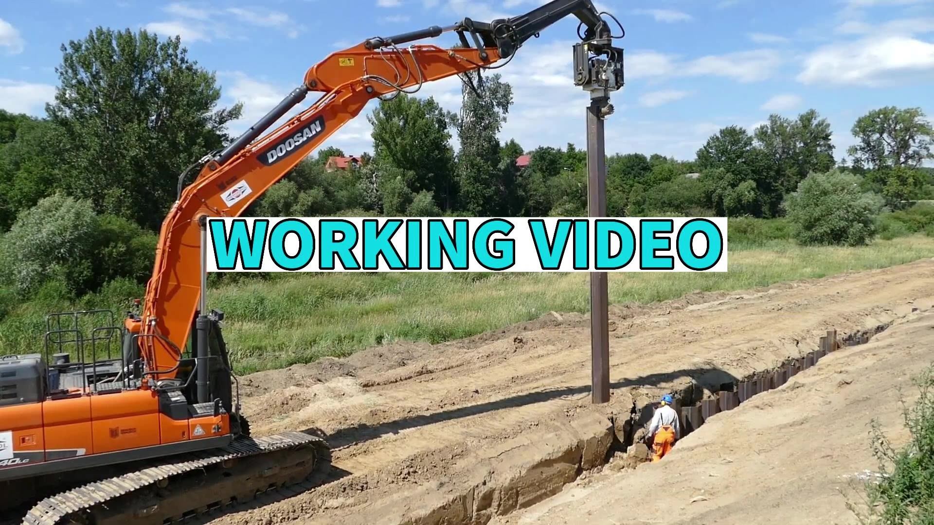 Hydraulic Pile Driver Sheet Pile Driver Mounting Bracket For Sy225 ...