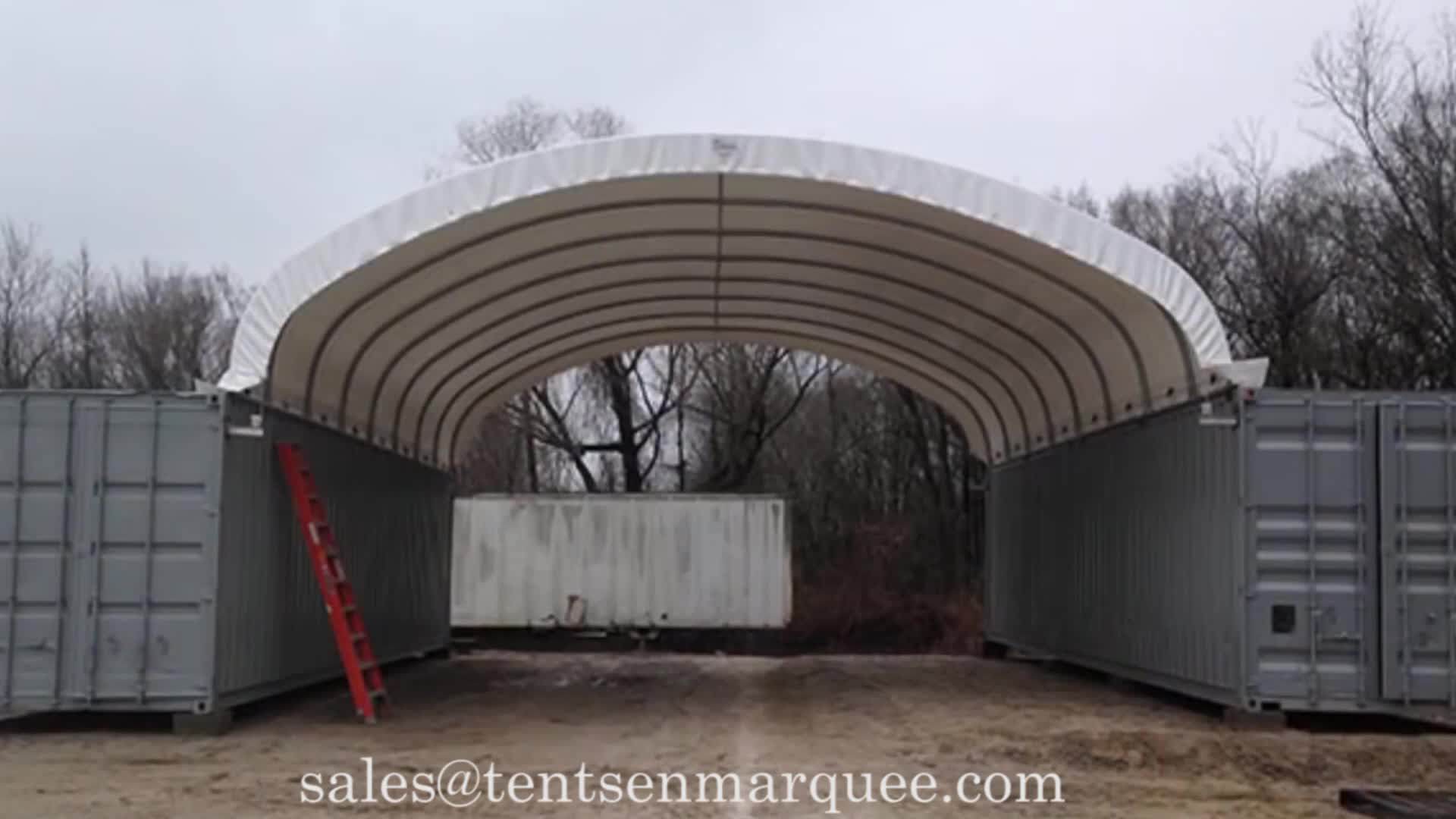 Open New 20ft*40ft Shipping Container Storage Tiny Moving Cartain Home ...