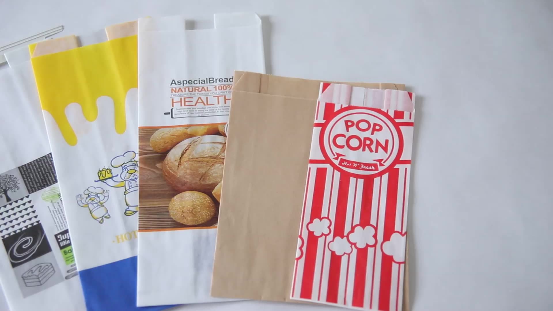 Custom Printed Paper Bag Kfc Food Packaging Bag Brown Kraft Paper Bags ...