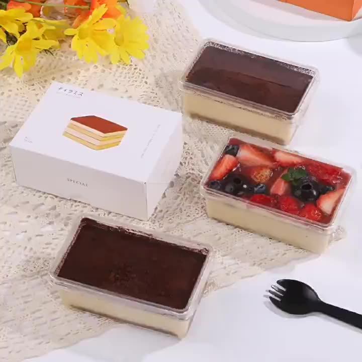 Rectangular Tiramisu Box With Lid Pastry Food Safety Mousse Thousand ...