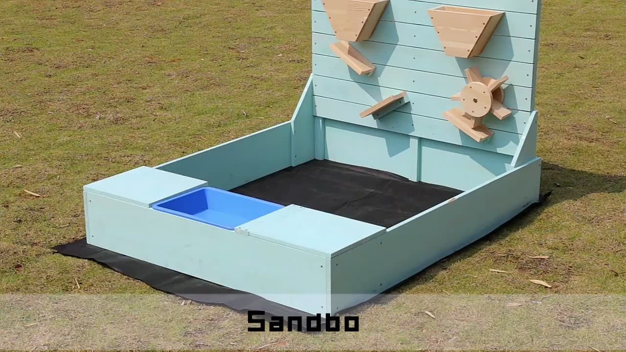Outdoor Backyard Kids Sand Box Sandbox Play Ground Wooden Other Outdoor ...