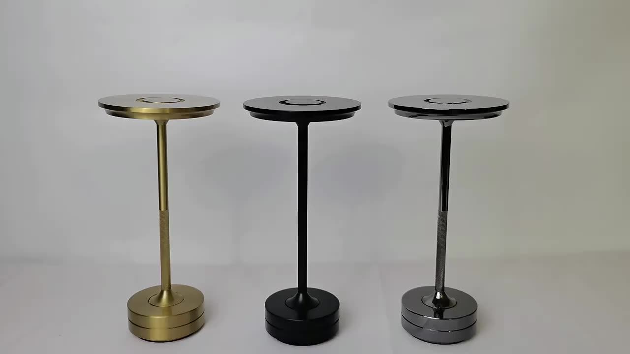 Modern Luxury Rechargeable Restaurant Cordless Touch Dimming Desk Lamp ...