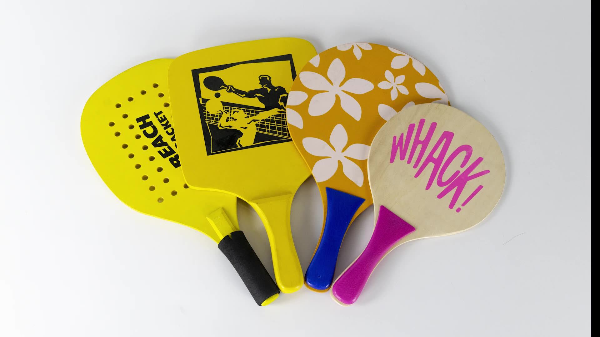 Quality Perforated Wood Beach Rackets Set Game Bat Hot Sale Promotion ...
