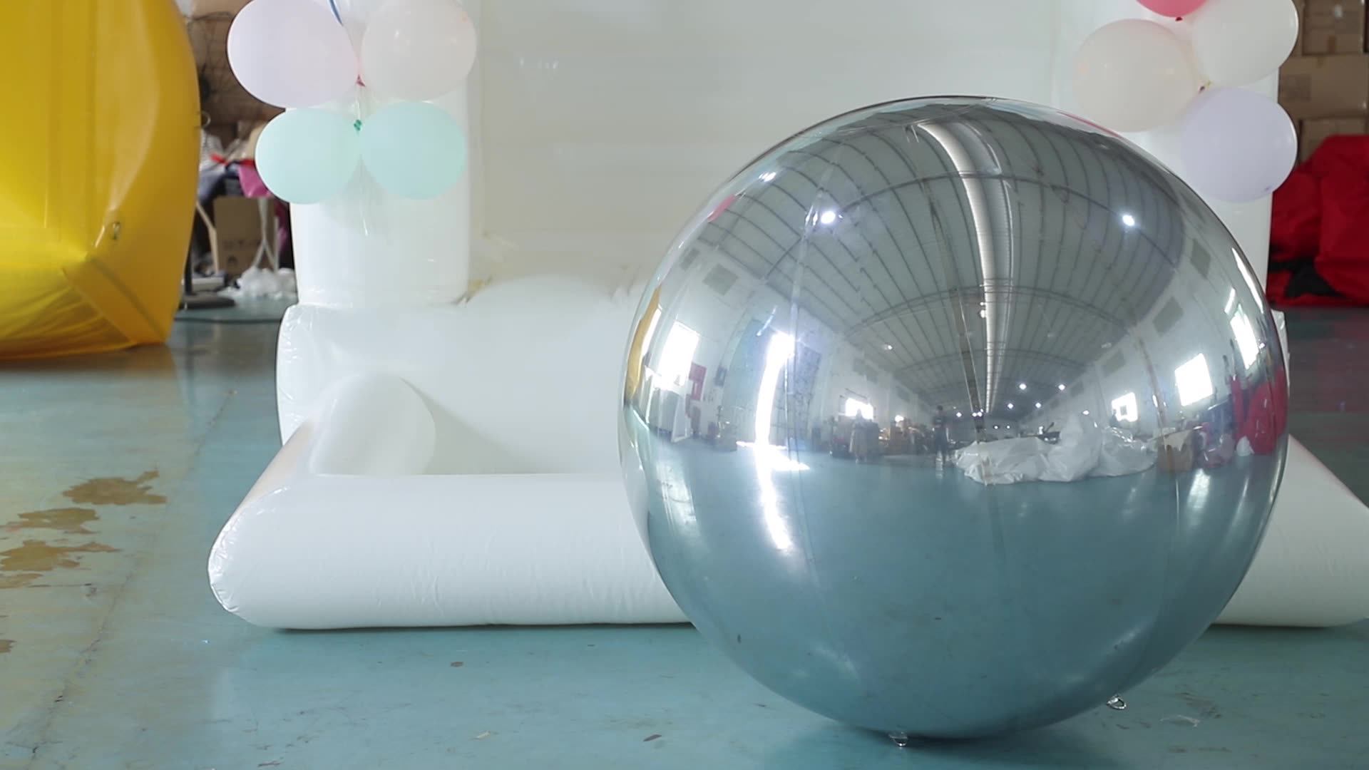 Large Hanging Gold Pvc Mirror Sphere Balloon Disco Ball Inflatable ...