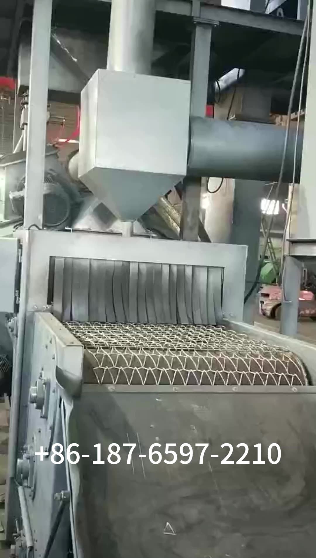 Wire Mesh Belt Continuous Shot Blasting Cleaning Machine For Stainless ...