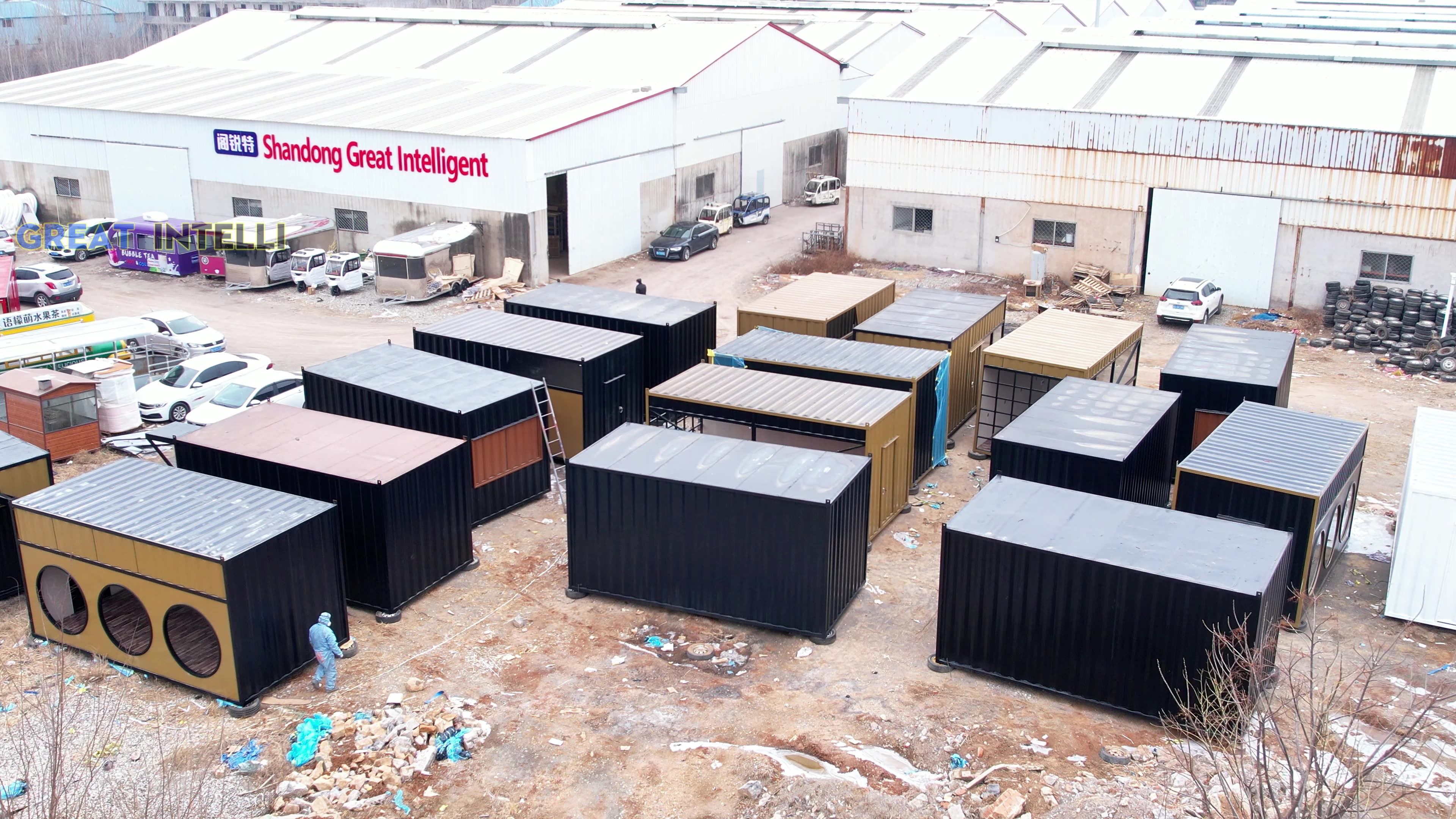 40ft Food Kiosk Prefabricated Cafe Container Bar Restaurant Shopping ...