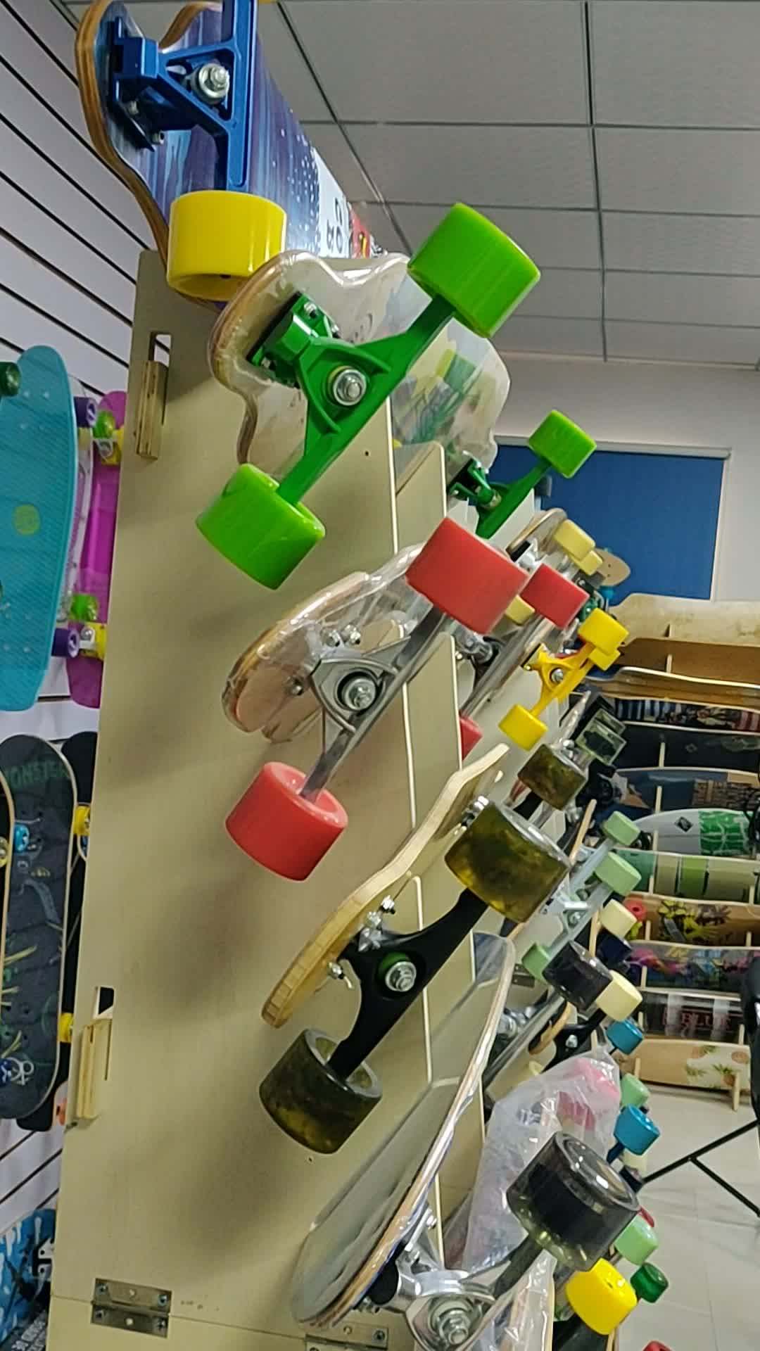 Wooden Rack Skateboard Deck Showing Stand Skateboard Standing Wood ...