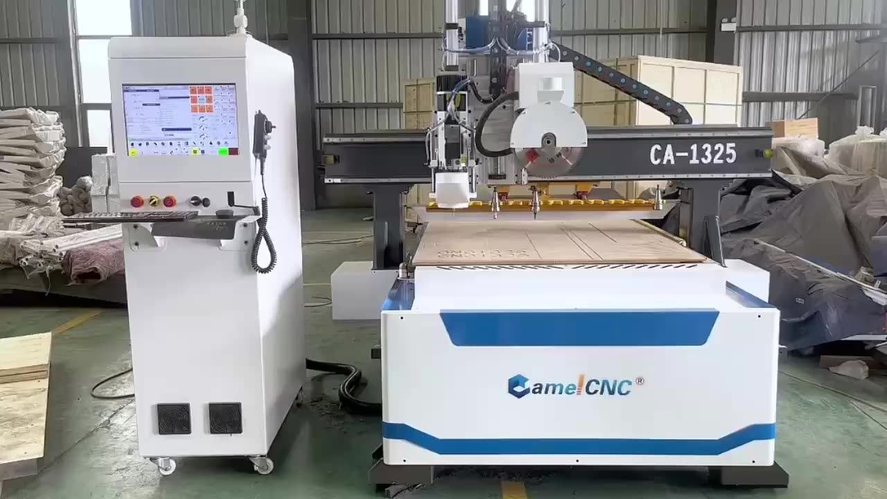 4 Axis Cnc Router Wood Carving Machine 1325 Swing Rotating Spindle Atc ...