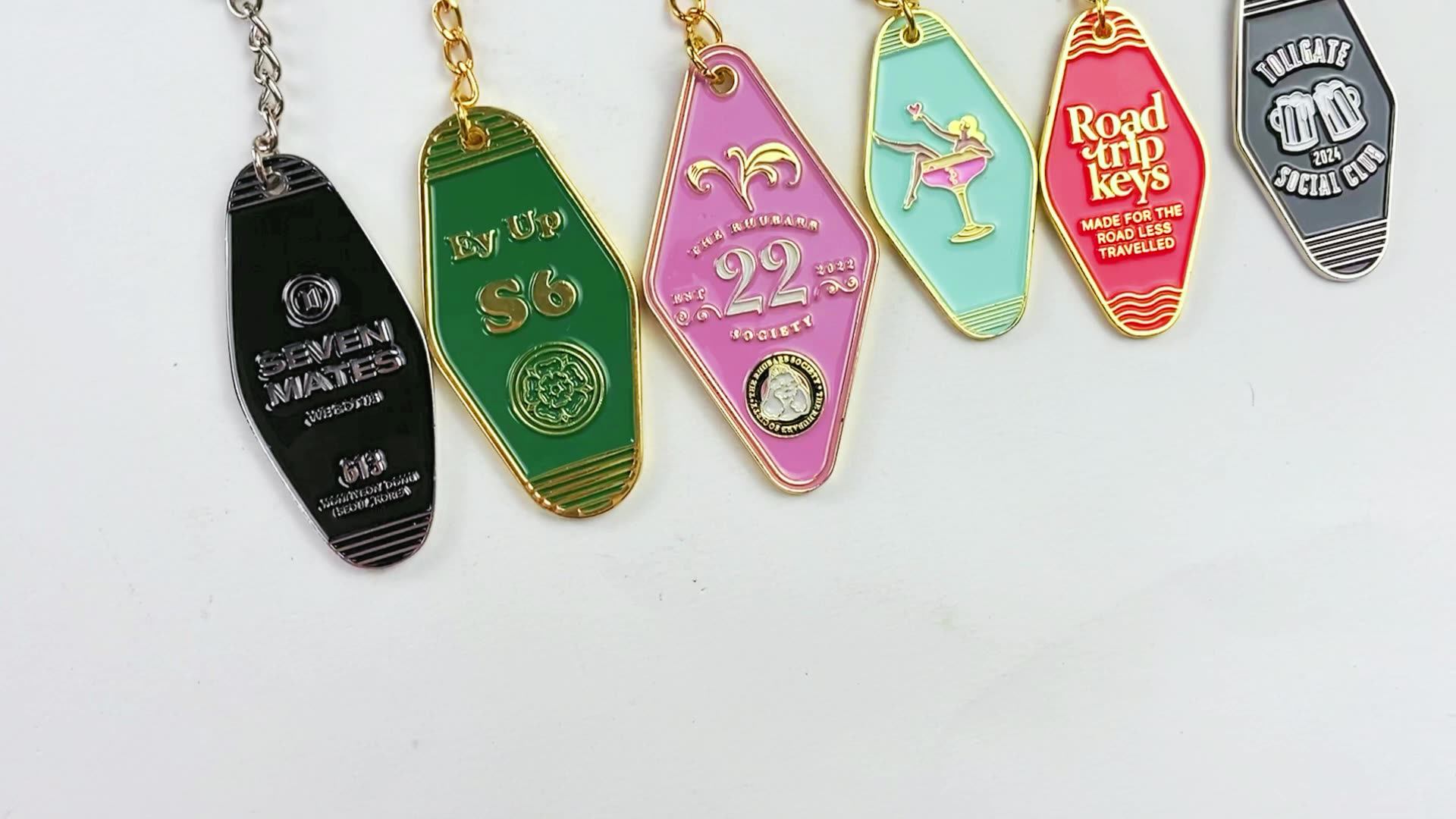 Bulk Custom Key Chain Room Keyring Tag Metal Zinc Alloy Soft Enamel ...