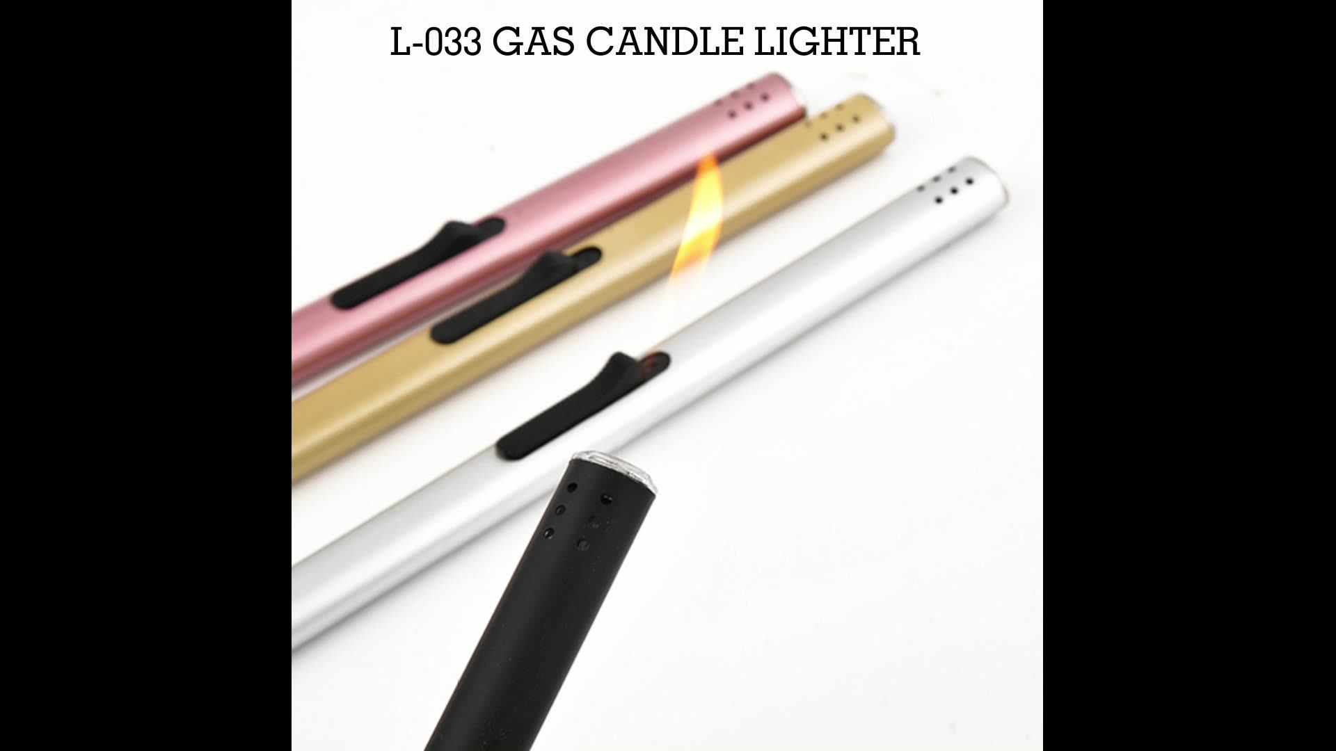 Hot Sale Rose Gold Butane Gas Candle Lighters Metal Lighter Candle ...