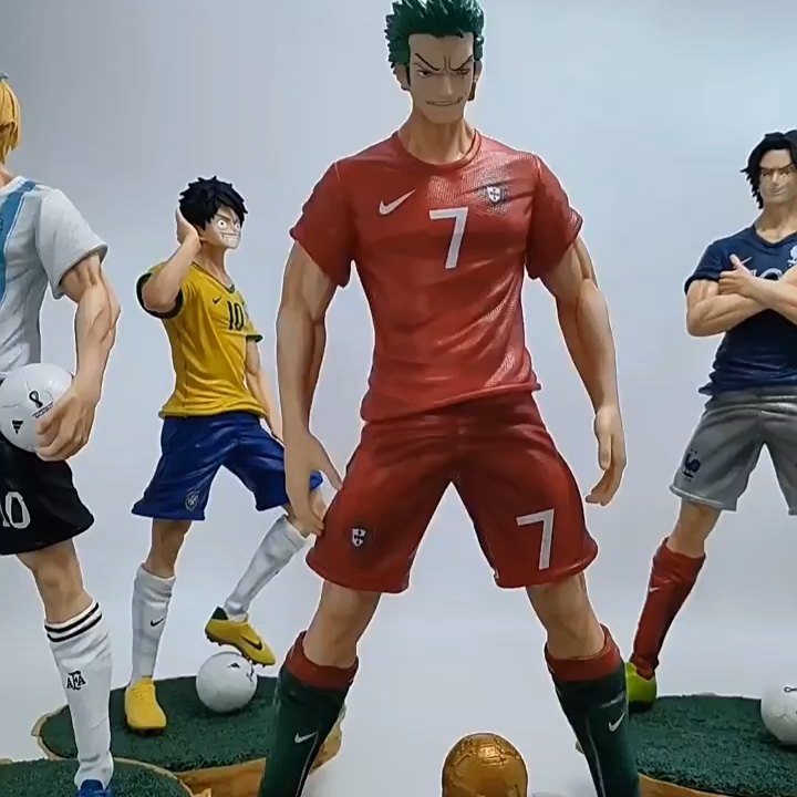 Gy Figuras De One Pieced Football Gk Sanji Cos Messi Roronoa Zoro ...