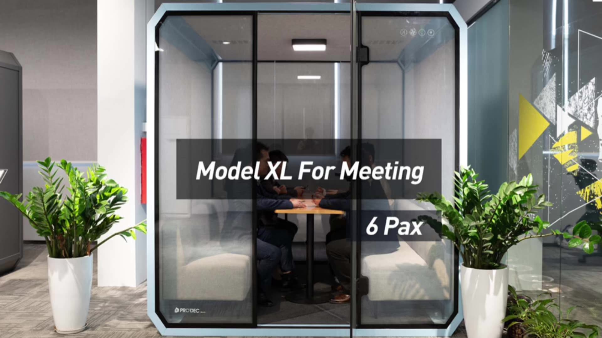 Isolated Meeting Sound Room Silent Meeting Box Work Pods Acoustic ...