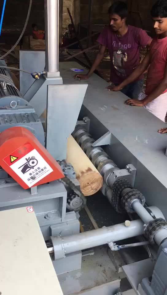 High Speed 4ft Wood Veneer Rotary Cutting Lathe Spindless Peeling ...