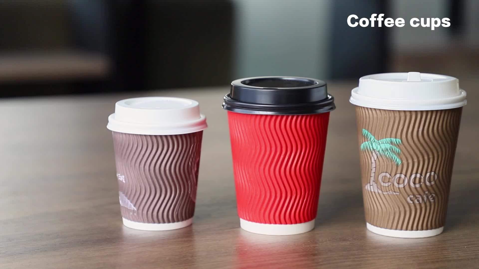 Thebest Custom Printed Disposable Paper Hot Coffee Carton Cups - Buy ...