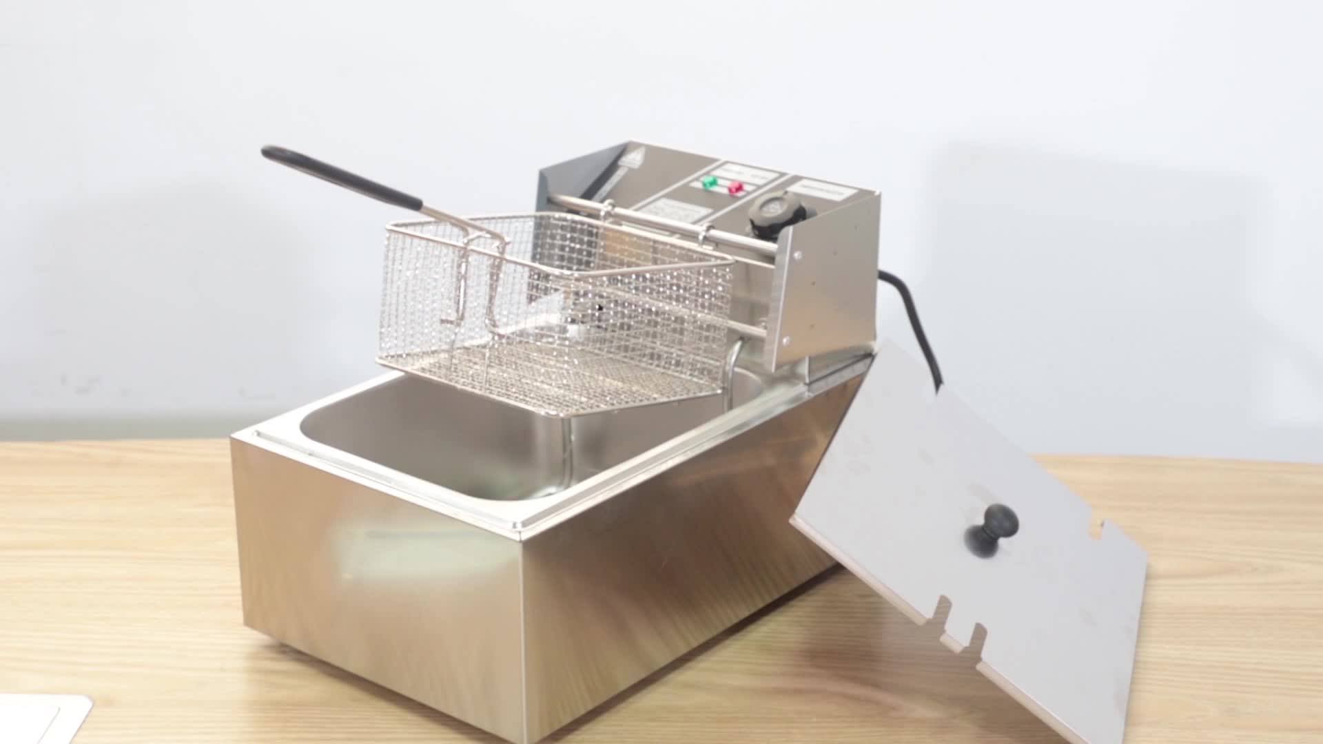 6l Electric Fryer Single-tank Fryer Deep Oil Fryer Equipment French ...