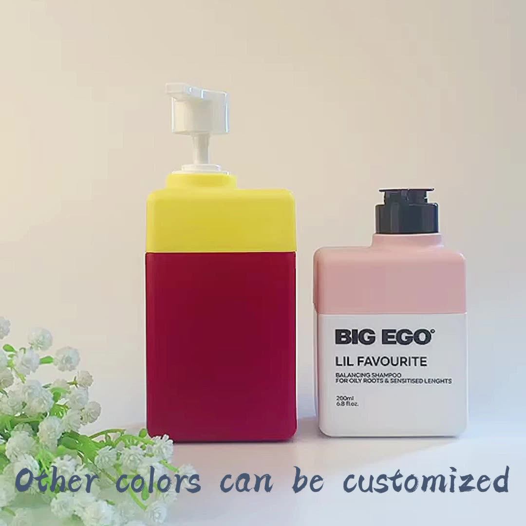 Wholesale Hdpe Soft Touch Square Plastic Packaging Shampoo Bottles For ...