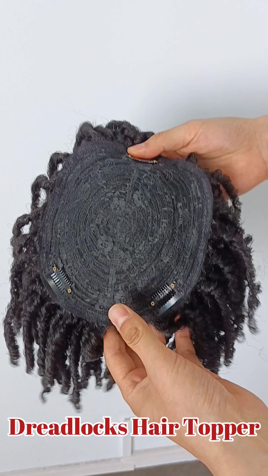 6 Inch Dreadlock Hair Topper Wig With Clips In Synthetic Locs Braided ...