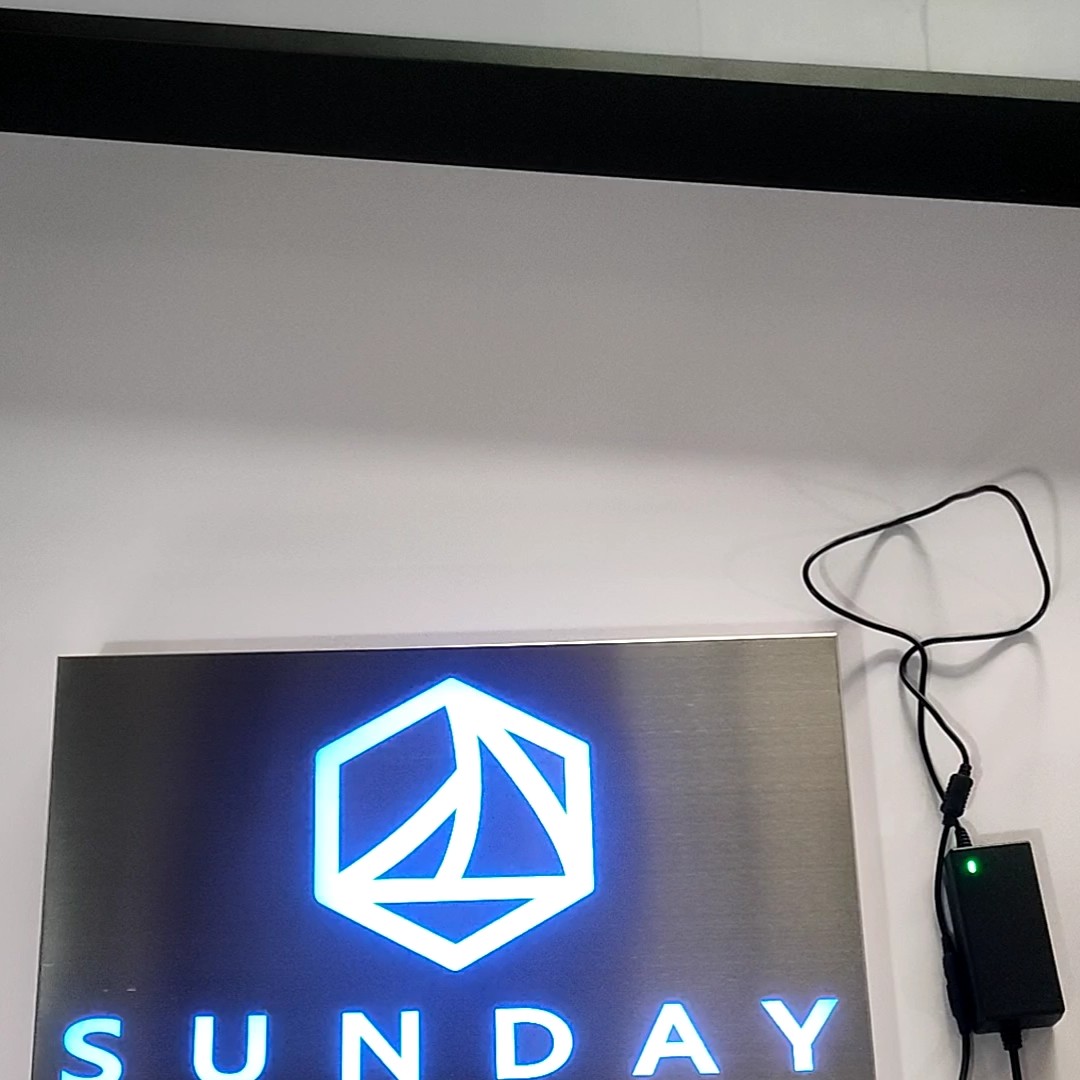 Custom Business Sign Logo Signage Indoor Wall Round Led Lights Logo ...