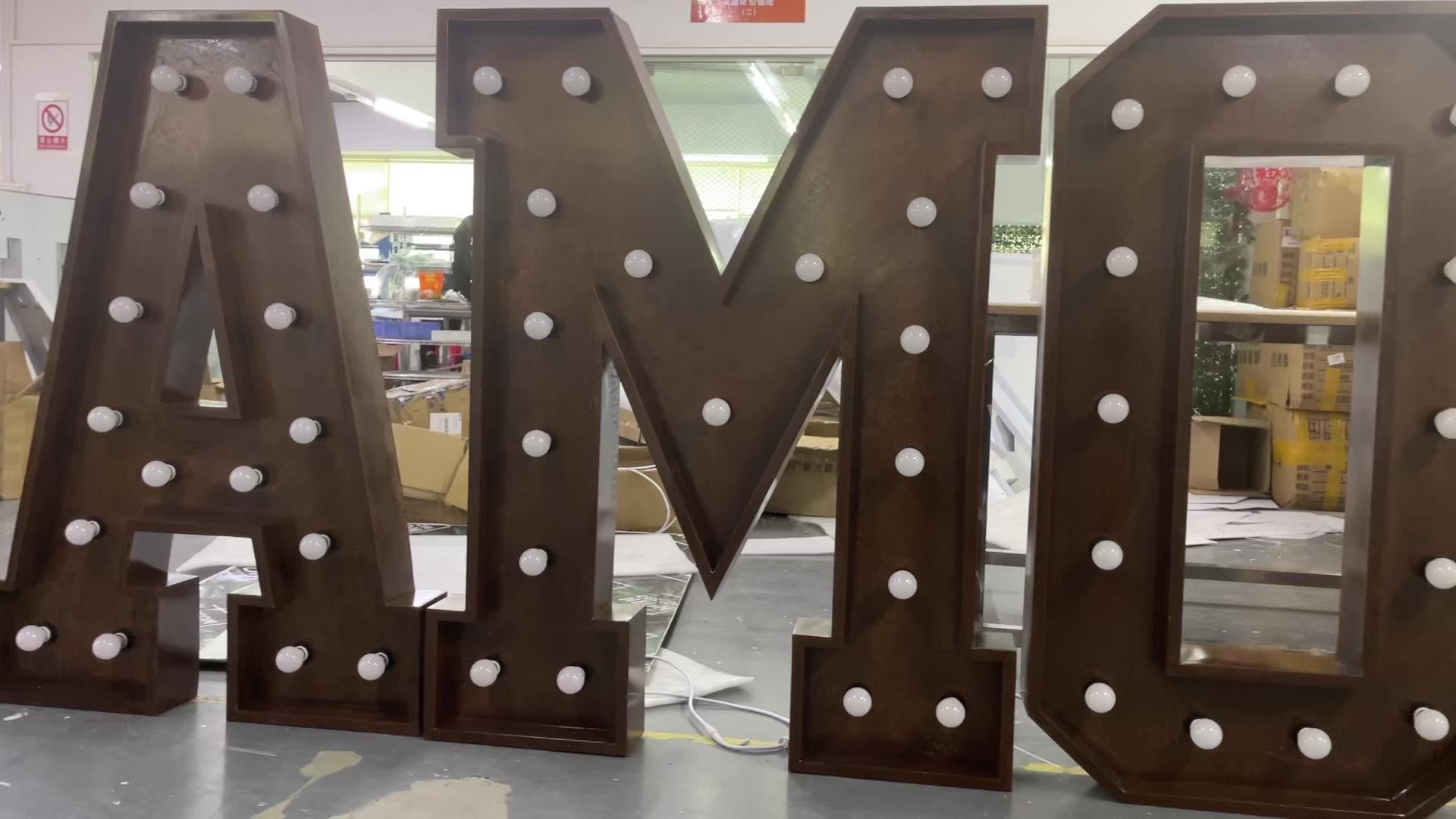 Custom Led Bulb Sign Giant 4ft Marquee Letters Lights Up Letters For ...