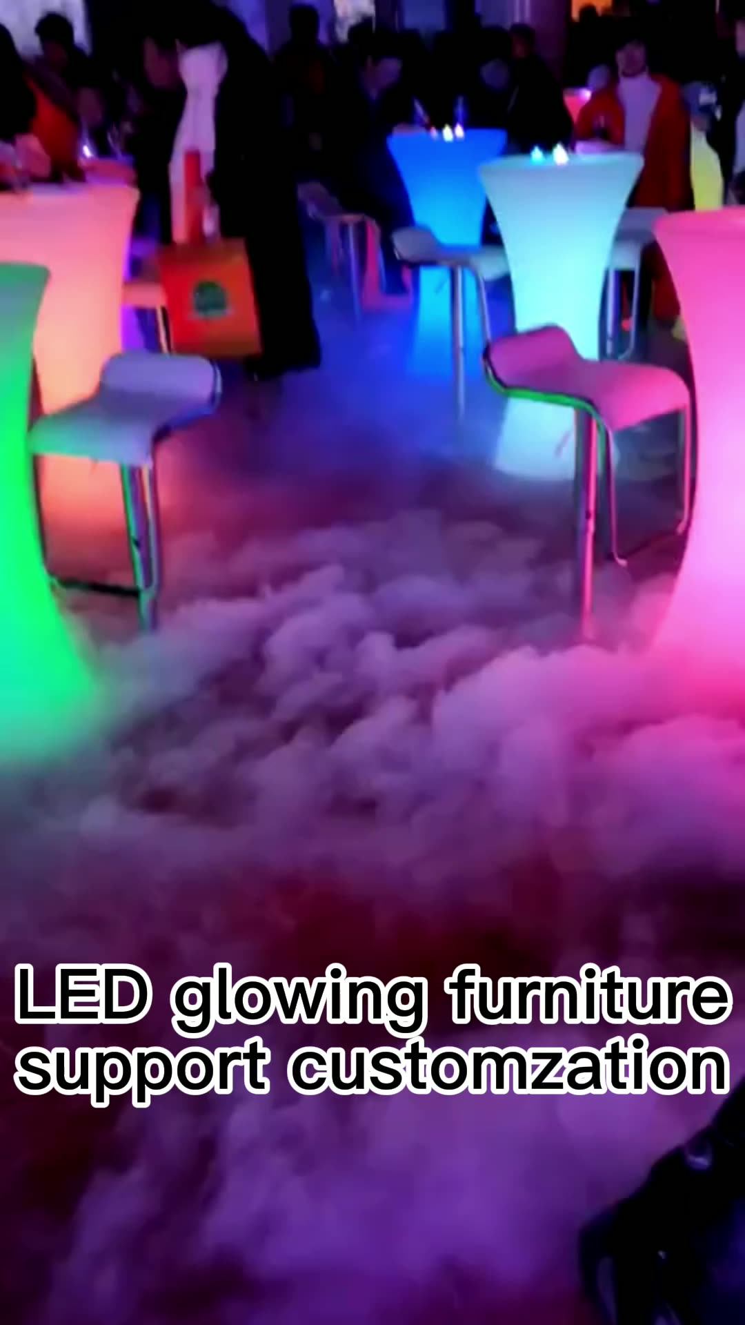 Night Club Remote Plastic Led Illuminated Cocktail Table Led Light Bar ...