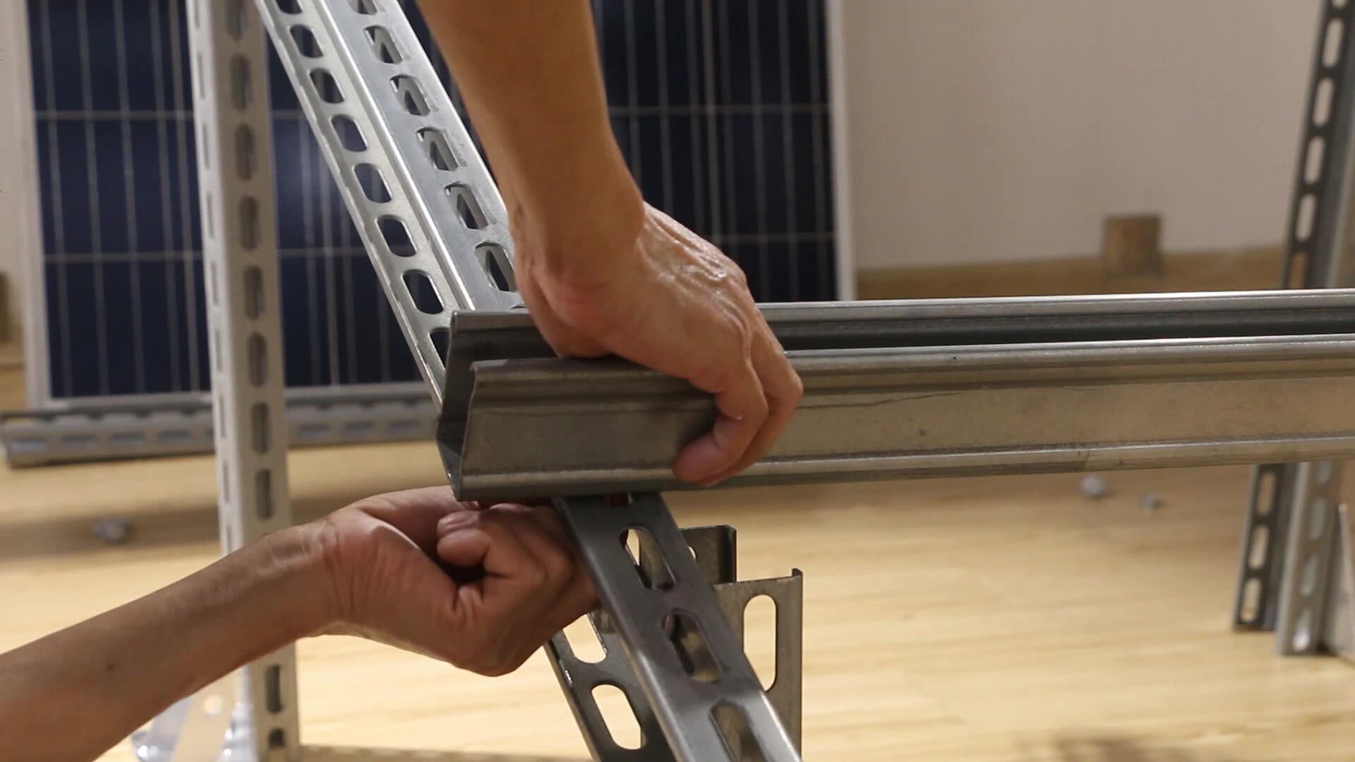 Galvanized Steel Solar Panel Racking System Solar Ground Mounting ...