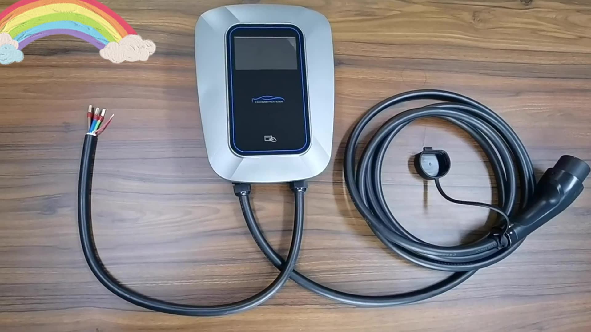 Wallbox Ac Ev Charger 7kw Wall Box With Type 2 Connector For Public ...