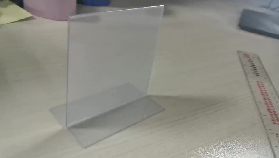 T Shape Clear Plastic Display Stand Custom Size Pvc Standing Sign ...